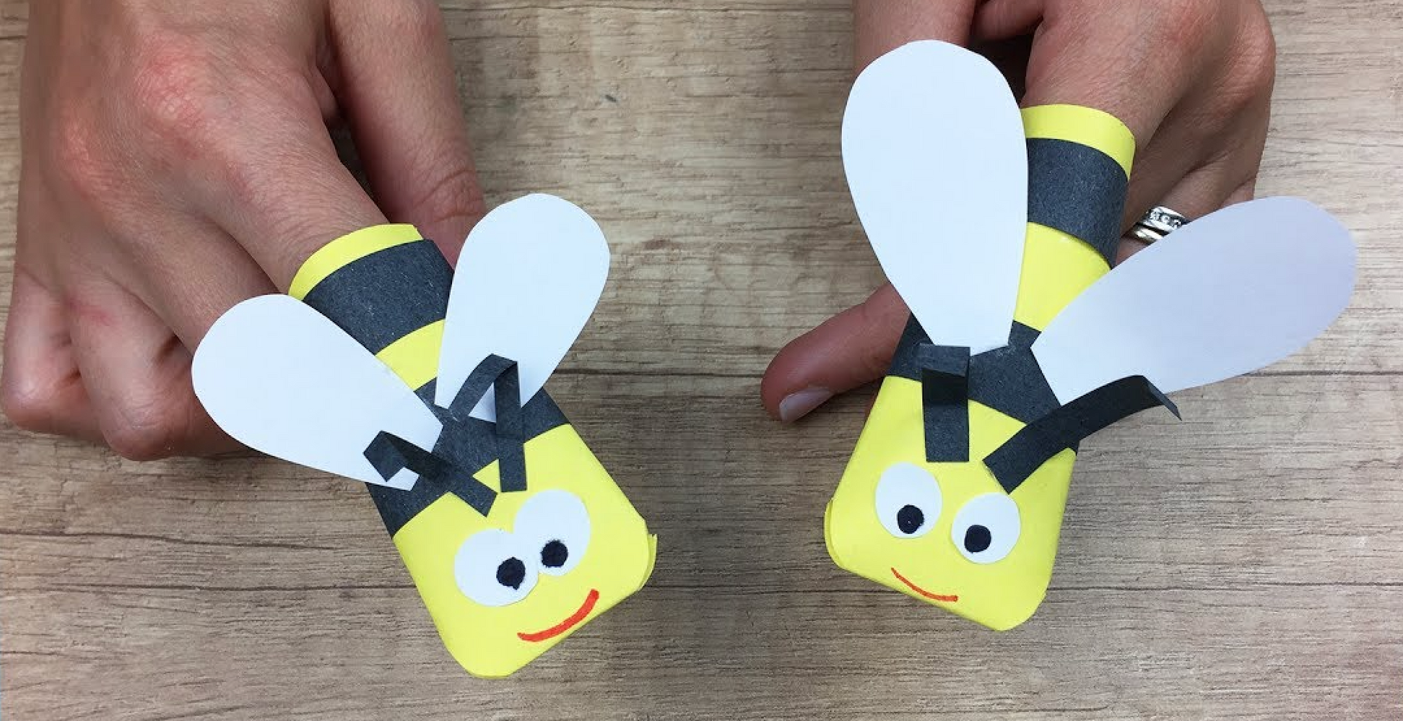 DIY Honey Bee Finger Puppets