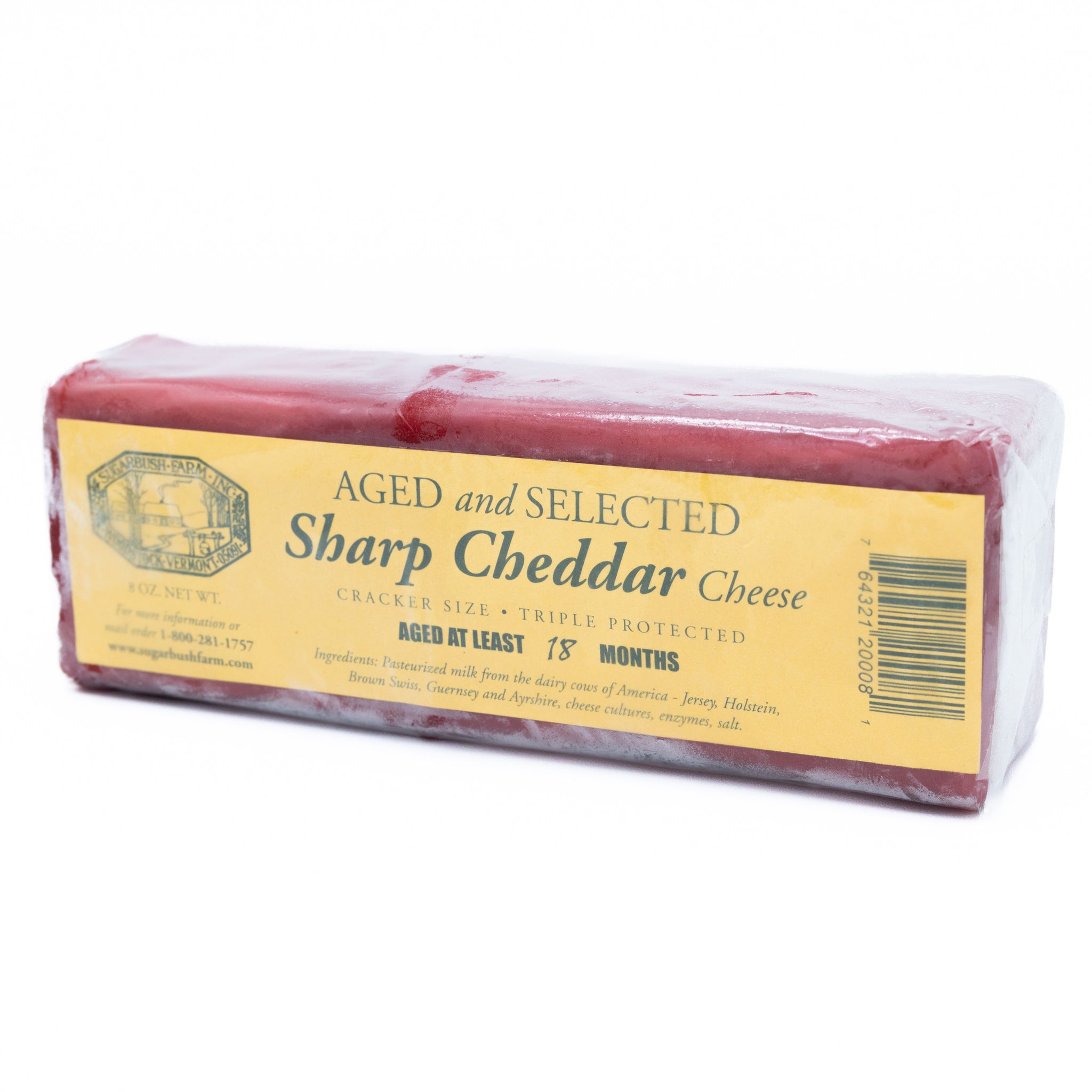 Vermont Sharp Cheddar Cheese - 8 oz - Sugarbush Farm
